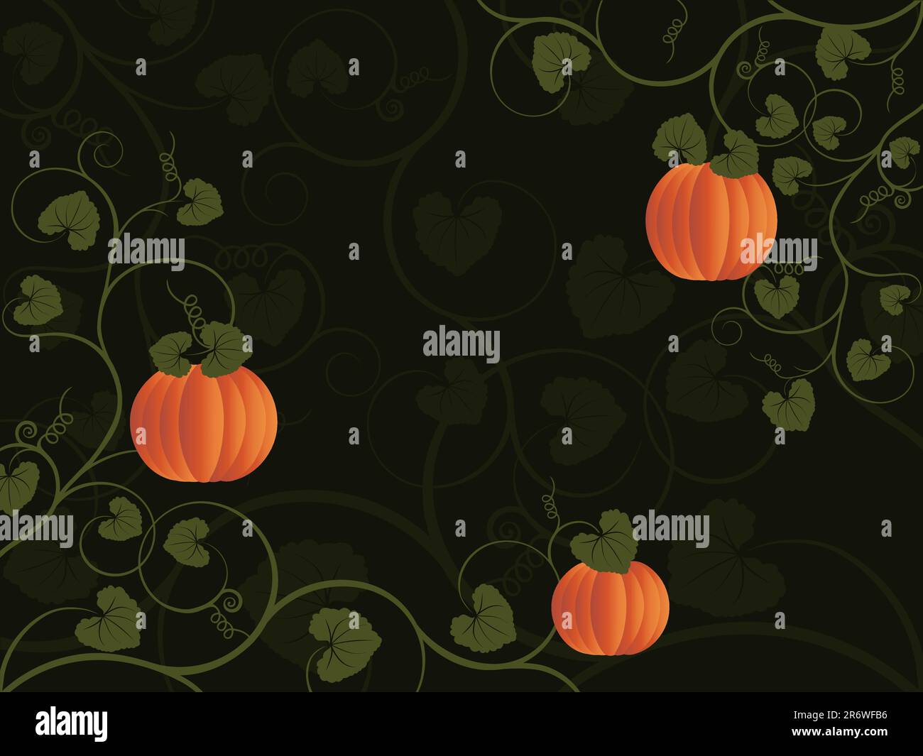 Vector floral background with pumpkin Stock Vector Image & Art - Alamy