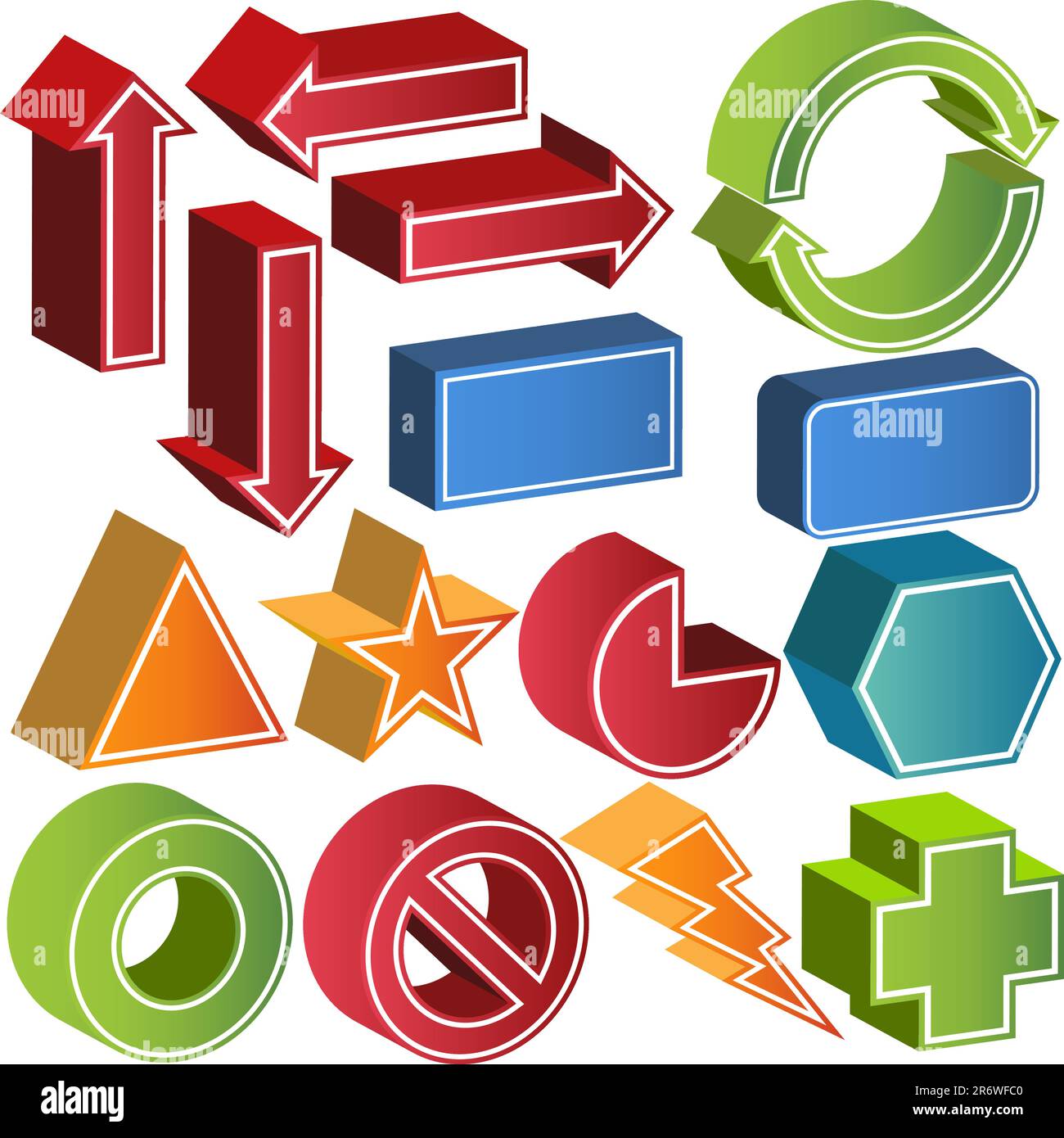 Set of multiple 3D icons Stock Vector Image & Art - Alamy