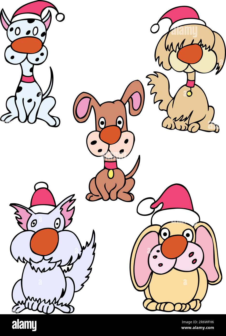 Dog santa hat in Stock Vector Images - Alamy