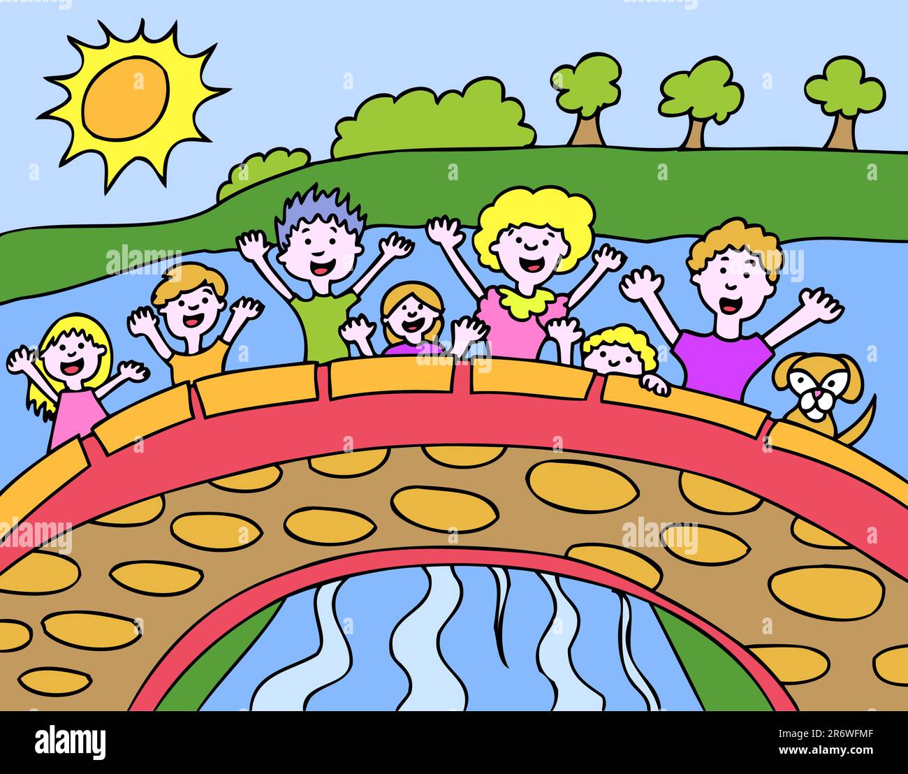 From a bridge Stock Vector Images - Alamy