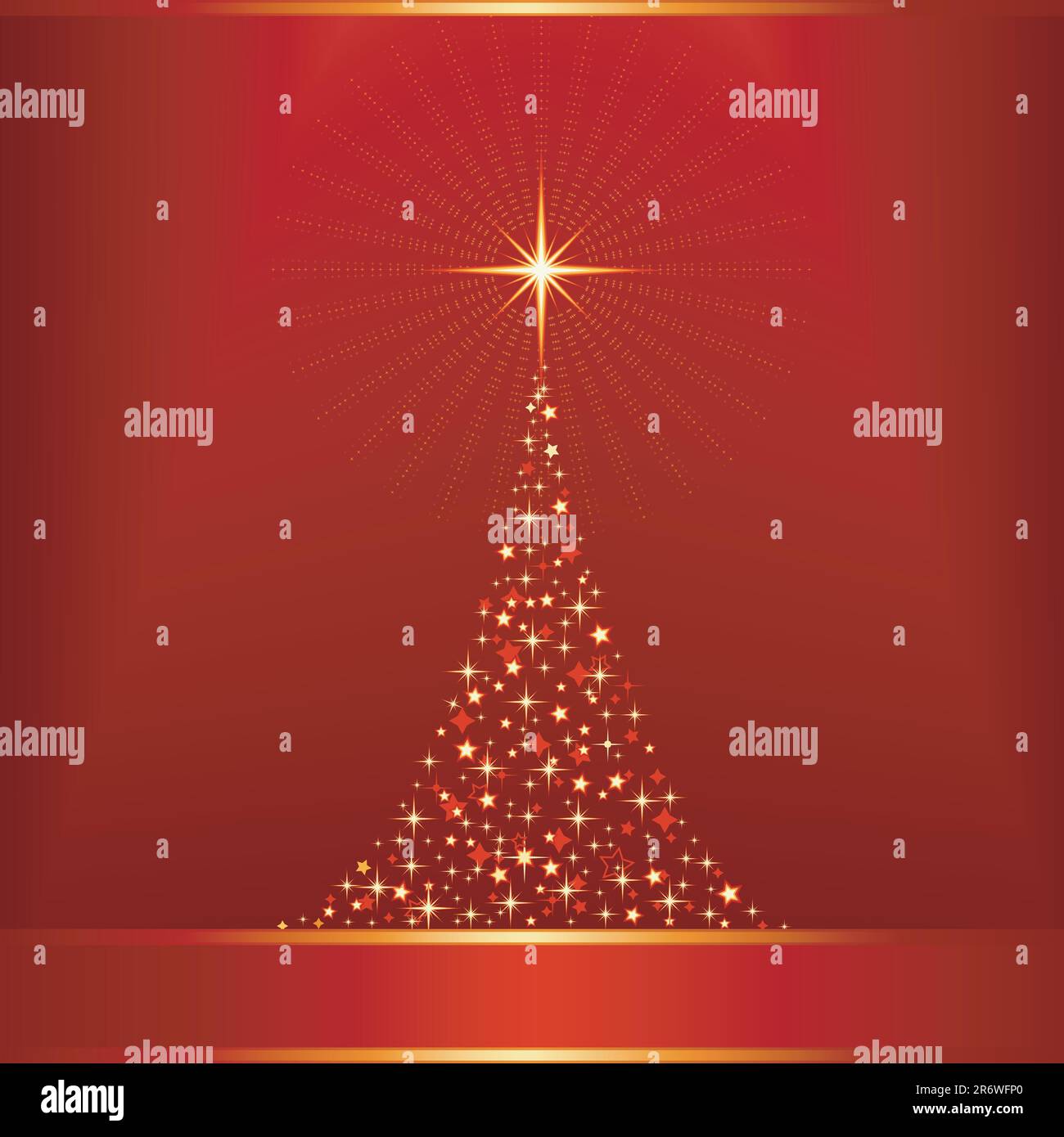 Square red golden Christmas background with a Christmas tree made of ... Square red golden Christmas background with a Christmas tree made of ...