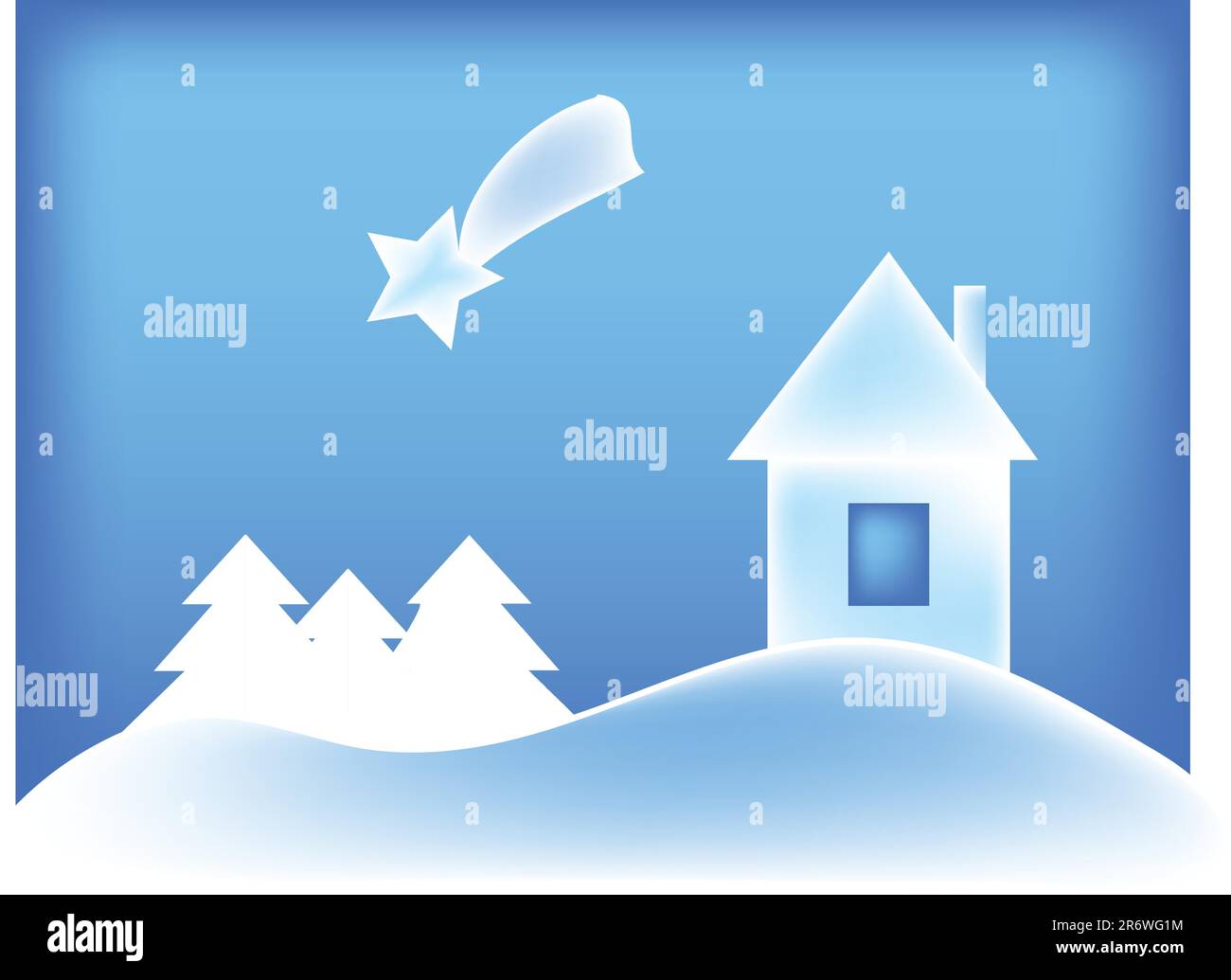 vector illustration of a winter landscape Stock Vector Image & Art - Alamy
