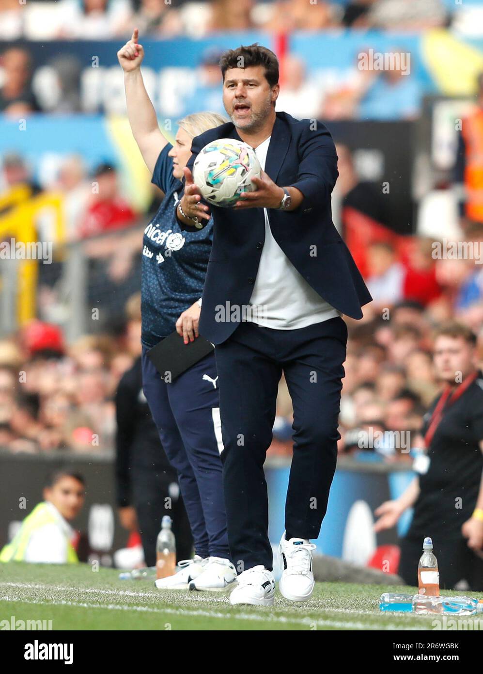 Soccer Aid World XI coach Mauricio Pochettino during Soccer Aid for ...