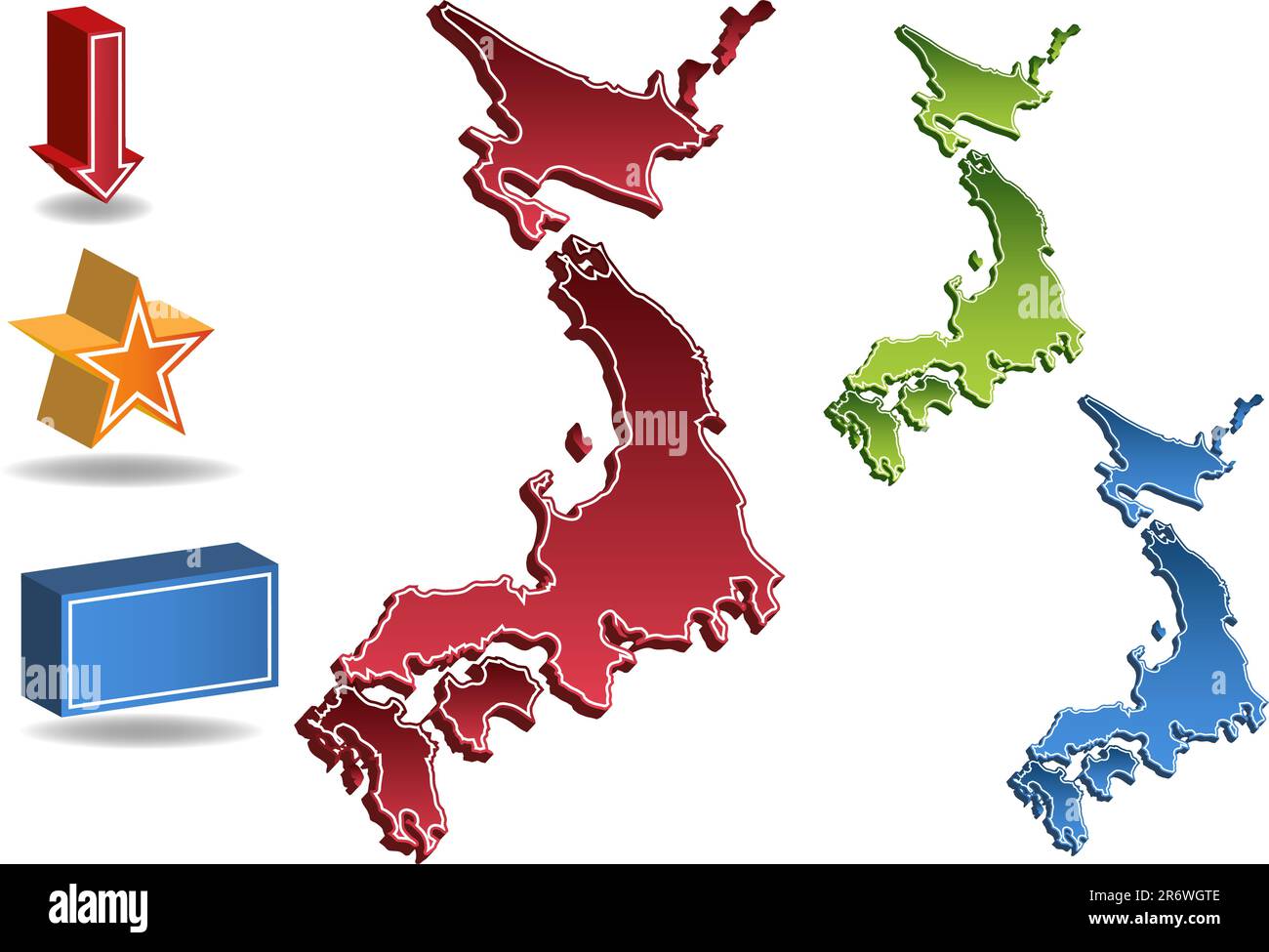 Japan map isolated on a white background Stock Vector Image & Art - Alamy