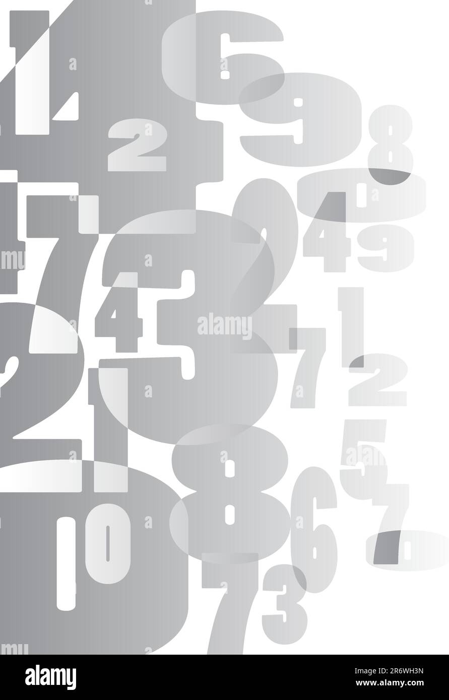 abstract vector mathematical background with random numbers Stock ...