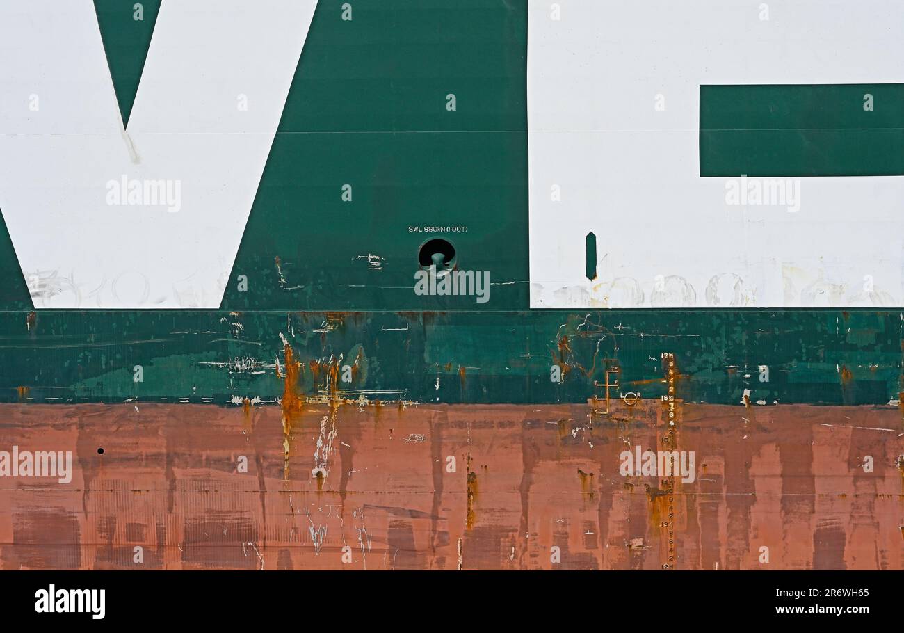 port of rotterdam (maasvlakte), netherlands - 2023-06-03: portside hull ...