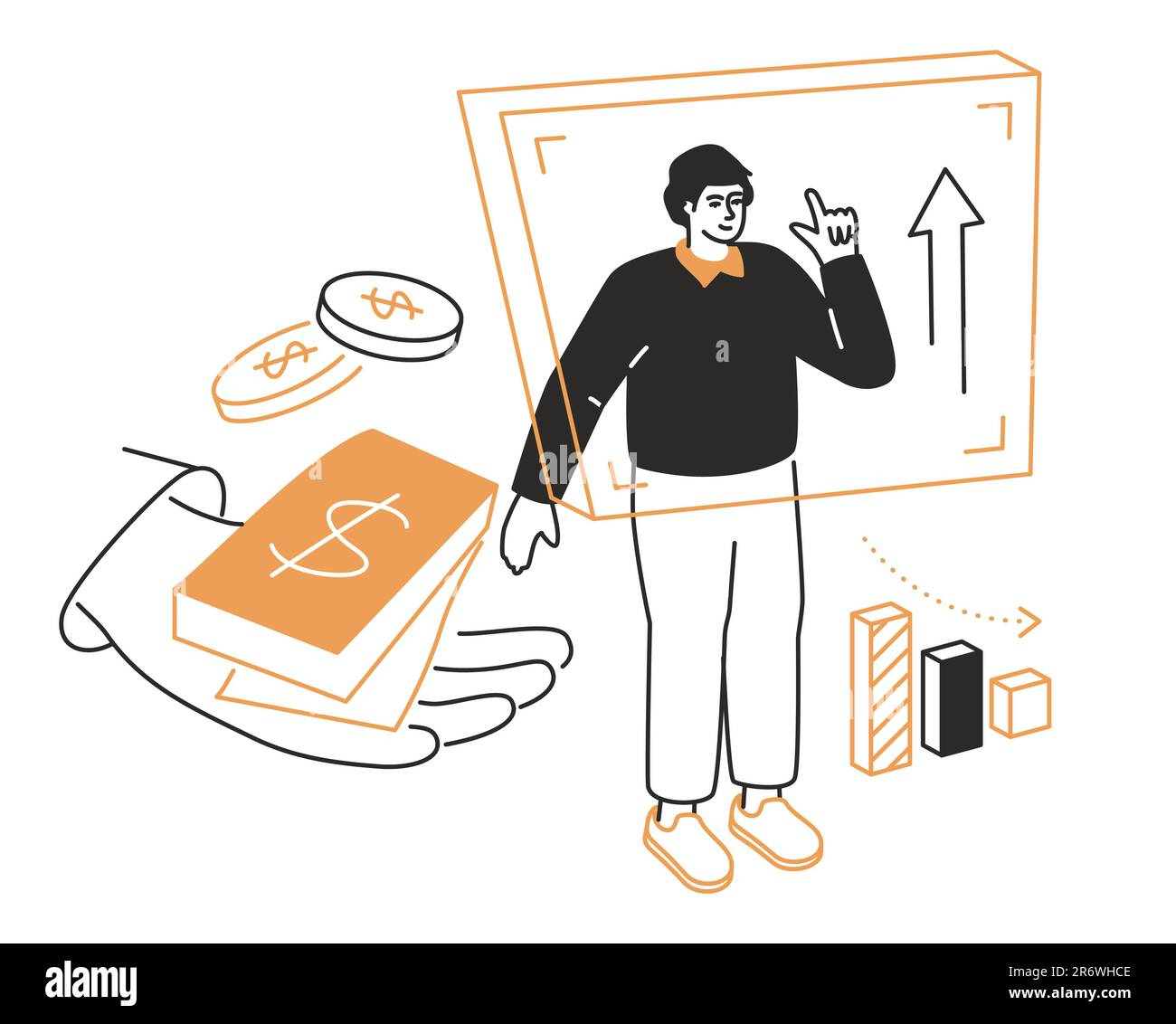 Causes of corruption - modern line design style isometric illustration ...