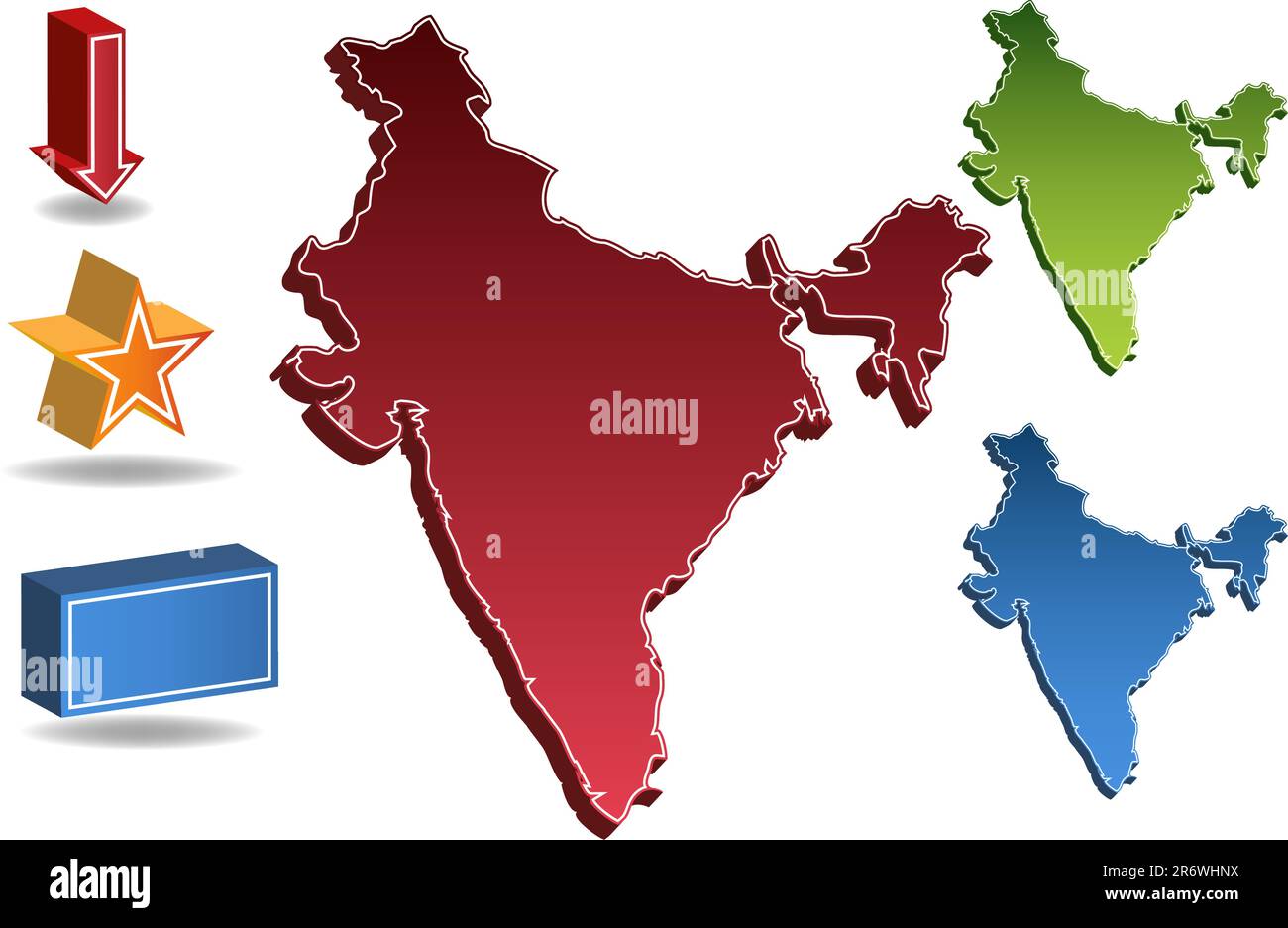 India map isolated on a white background Stock Vector Image & Art - Alamy