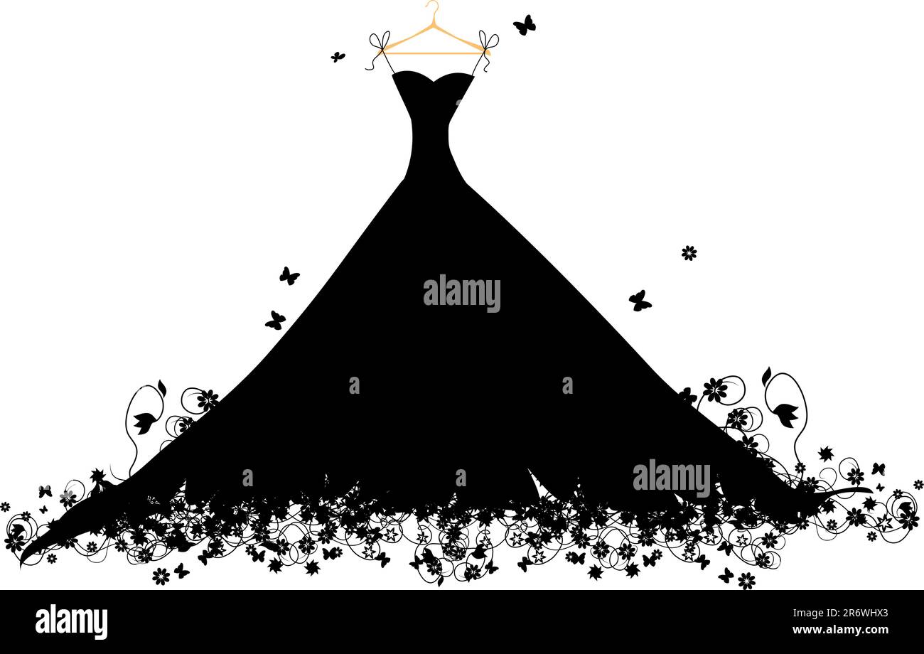 Dress with black pattern Cut Out Stock Images & Pictures - Alamy