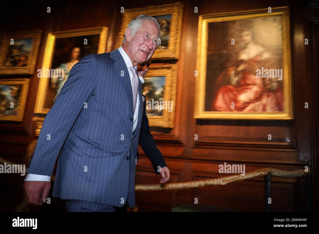 King Charles III during a reception with authors, actors and lovers of literature attending the ...