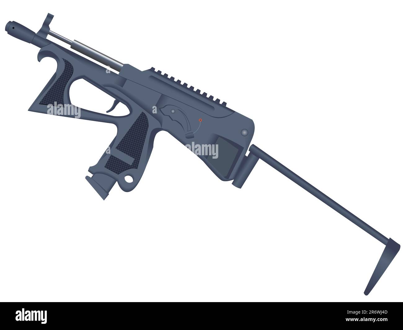 Pistol - a machine gun, the weapon on a white background isolated on a ...