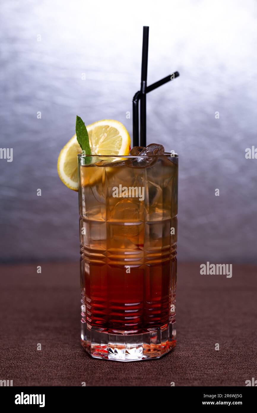 Glass and bottle of straw rum hi-res stock photography and images - Alamy