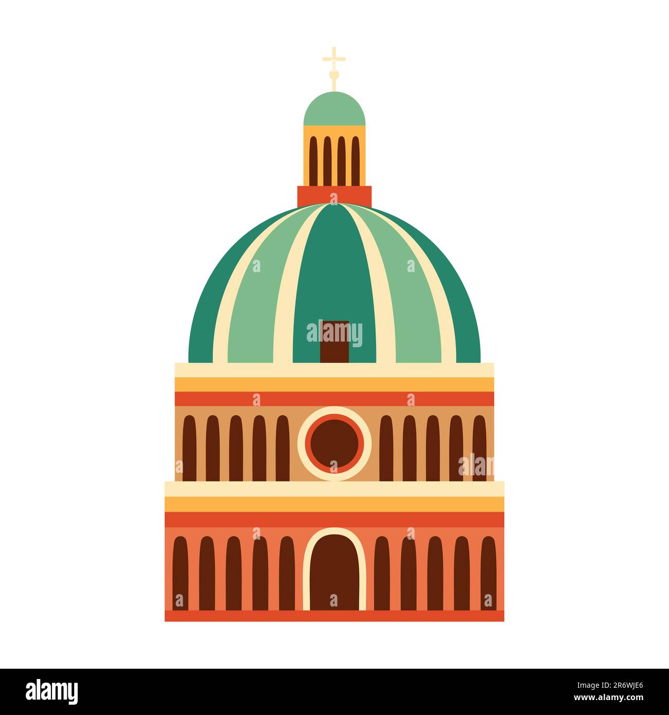 Dome of Italian Cathedral Vector Icon Stock Vector Image & Art - Alamy