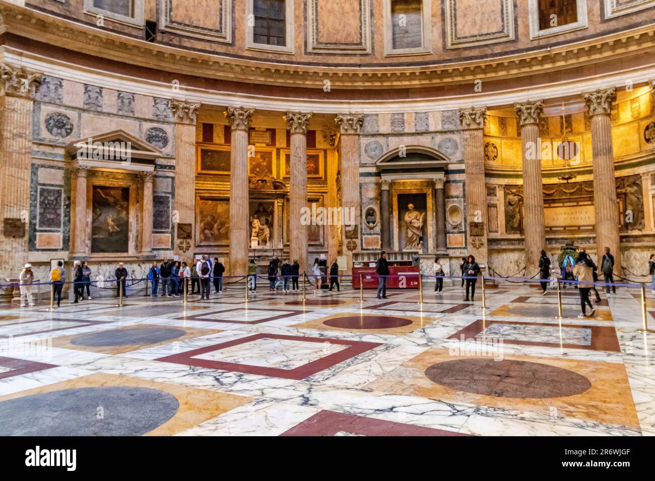 People visiting TheBasilica of Santa Maria and Martyre inside The ...