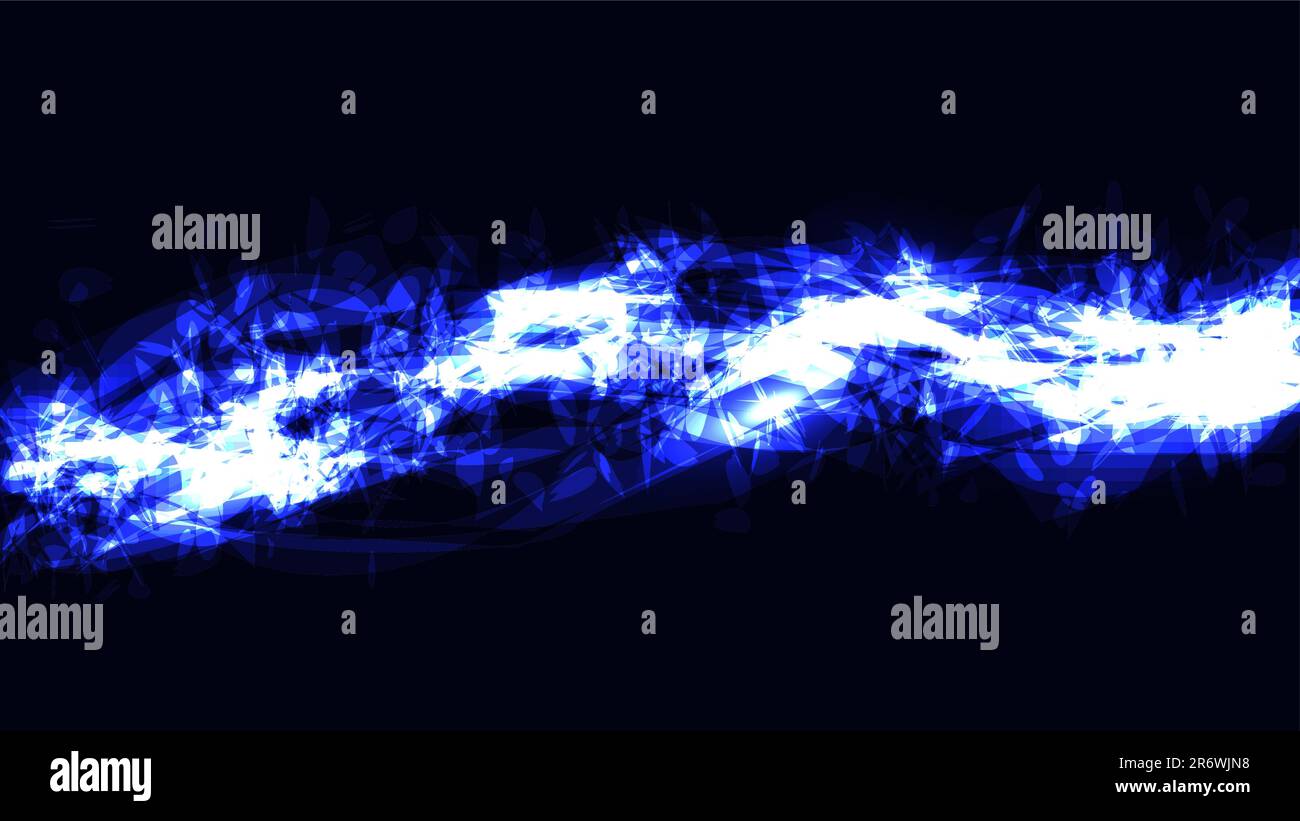 Abstract blue energy glowing bright mottled neon burning magical ...