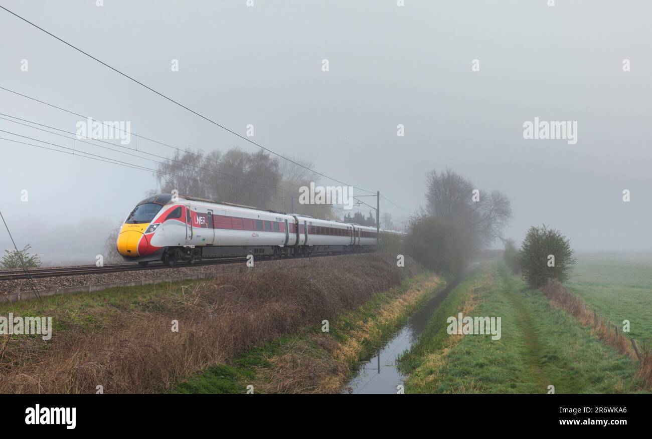 Bi mode London North Eastern railway Hitachi express train 800102 in ...