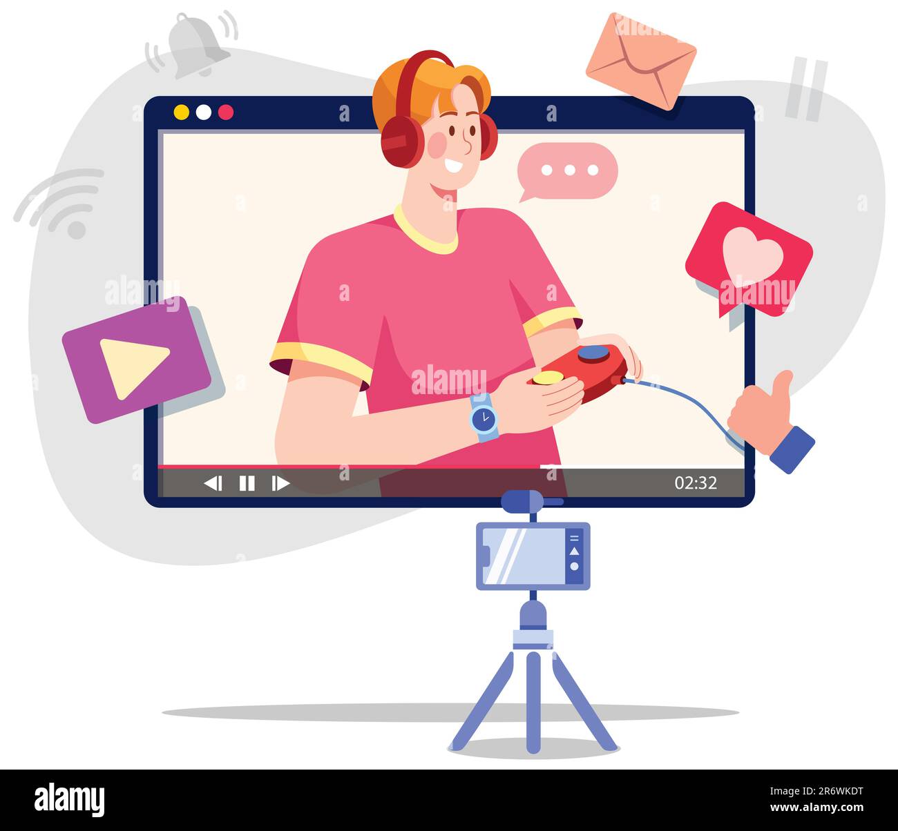 Gaming influencer playing video hi-res stock photography and images - Alamy