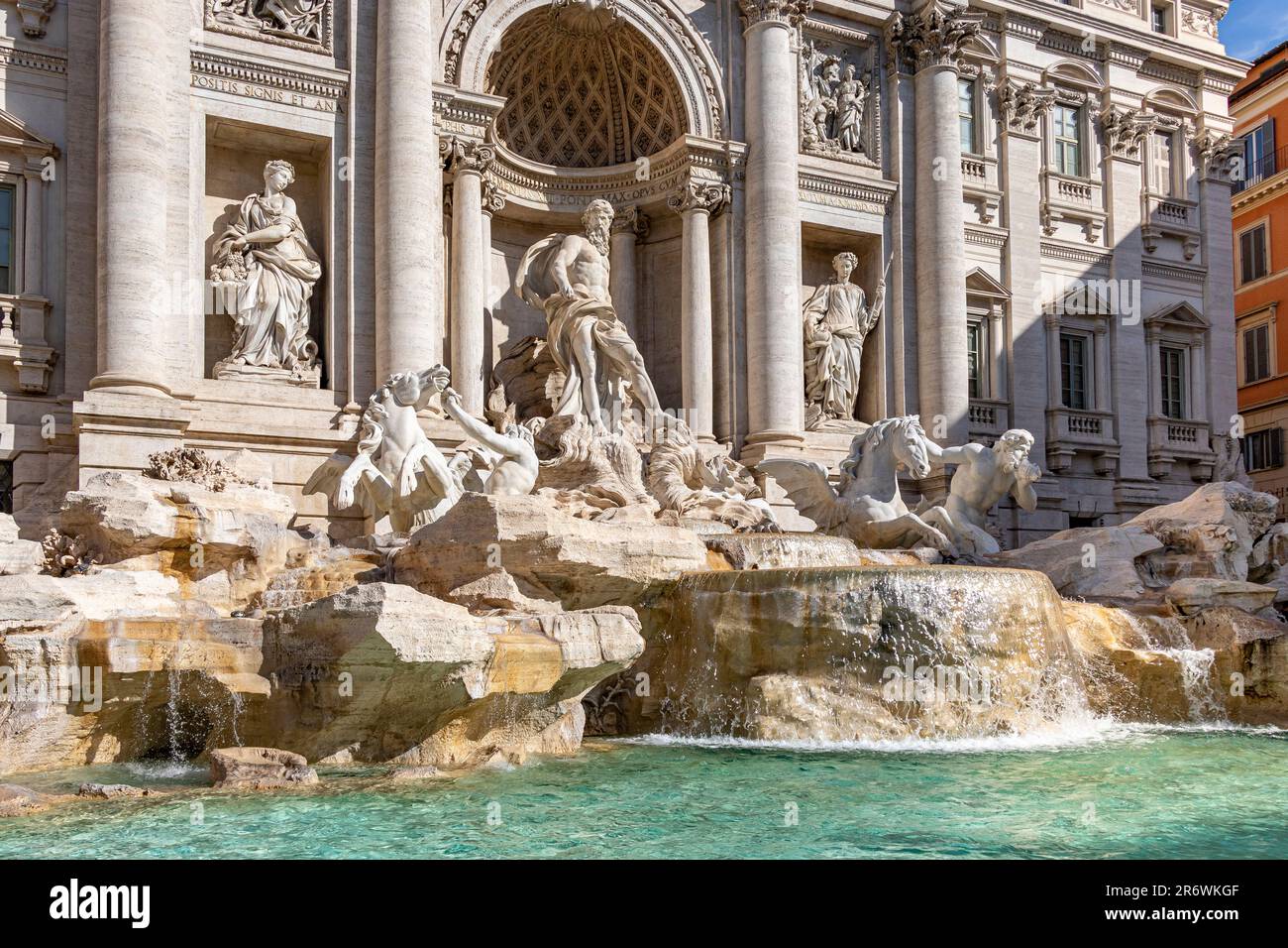 Oceanus, the Titan God of the Earth and Tritons and horses onThe Trevi ...