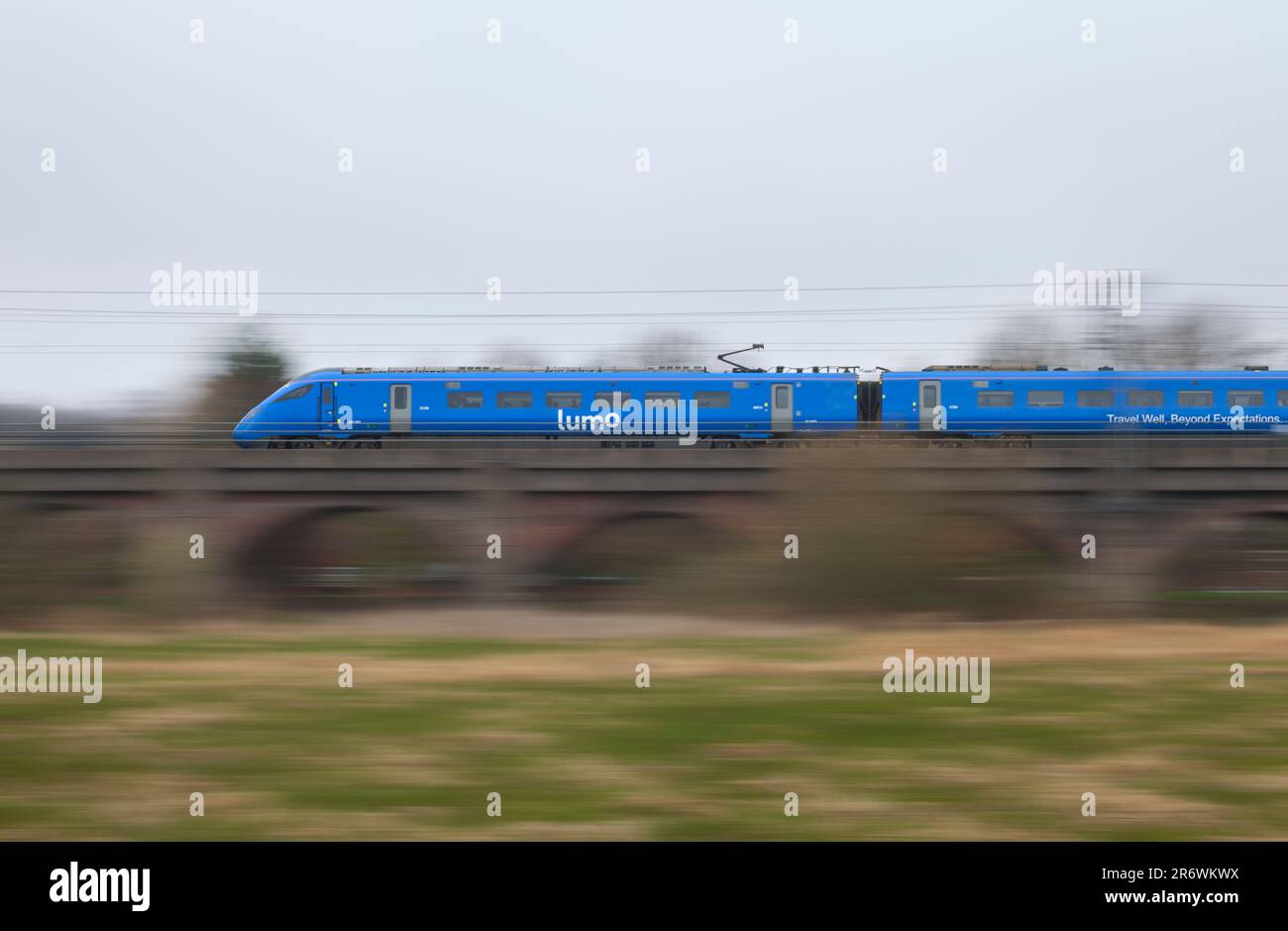 Open access budget operator Firstgroup Lumo class 803 electric train on ...