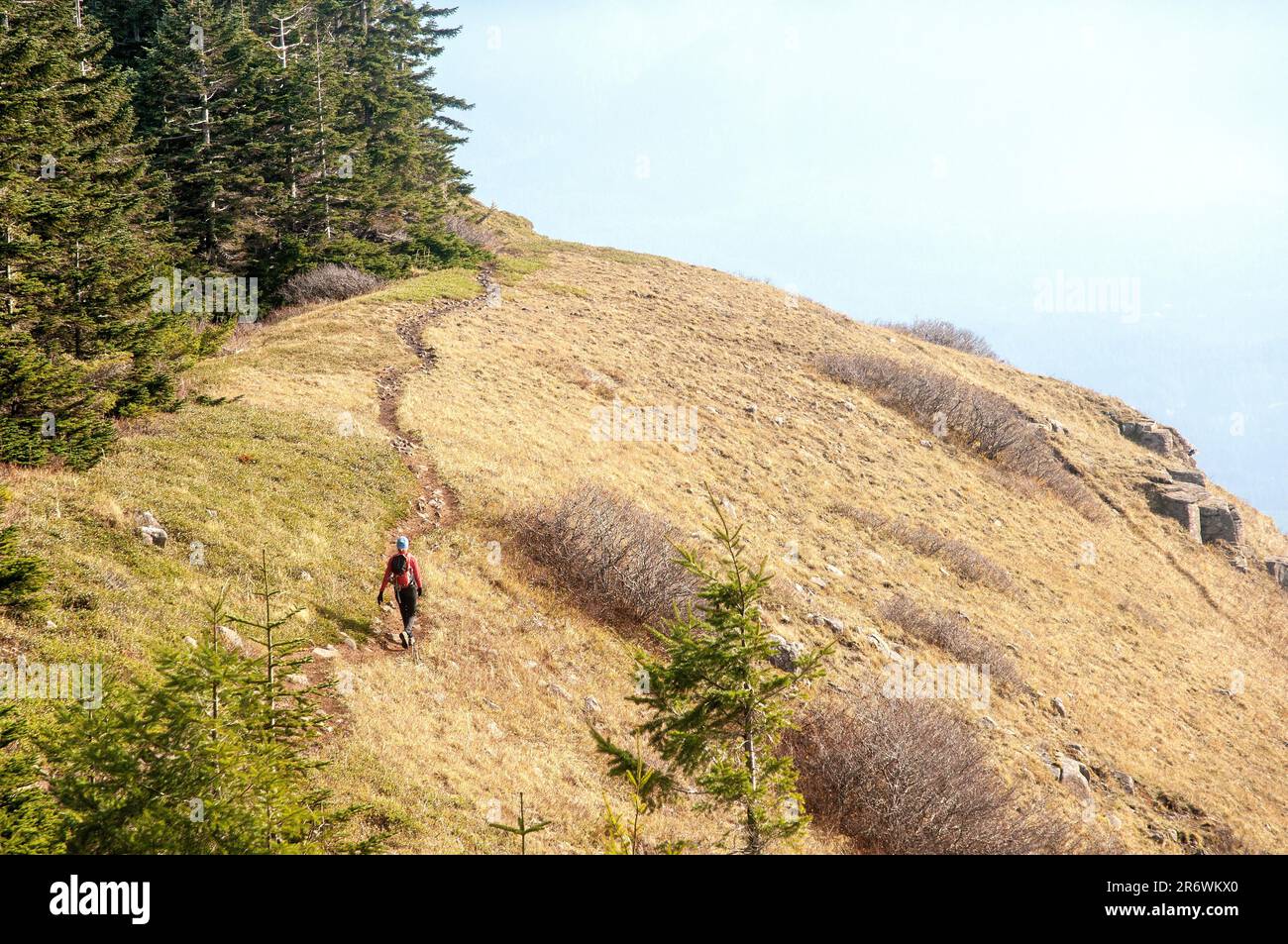 Woman hiking Table Mountain in Washington state. USA Stock Photo - Alamy