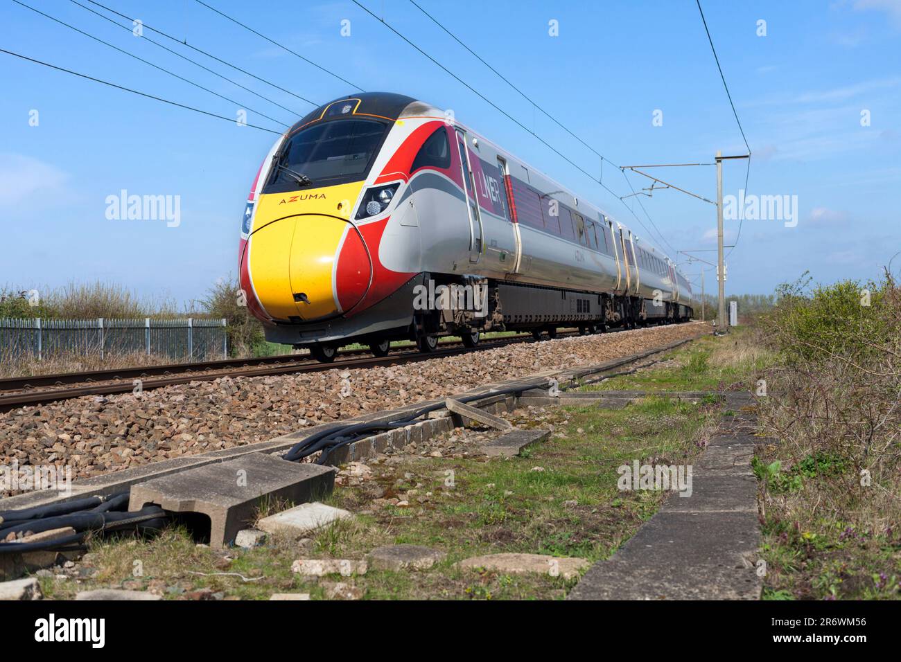 River Idle, Retford London North Eastern railway Hitachi express train ...