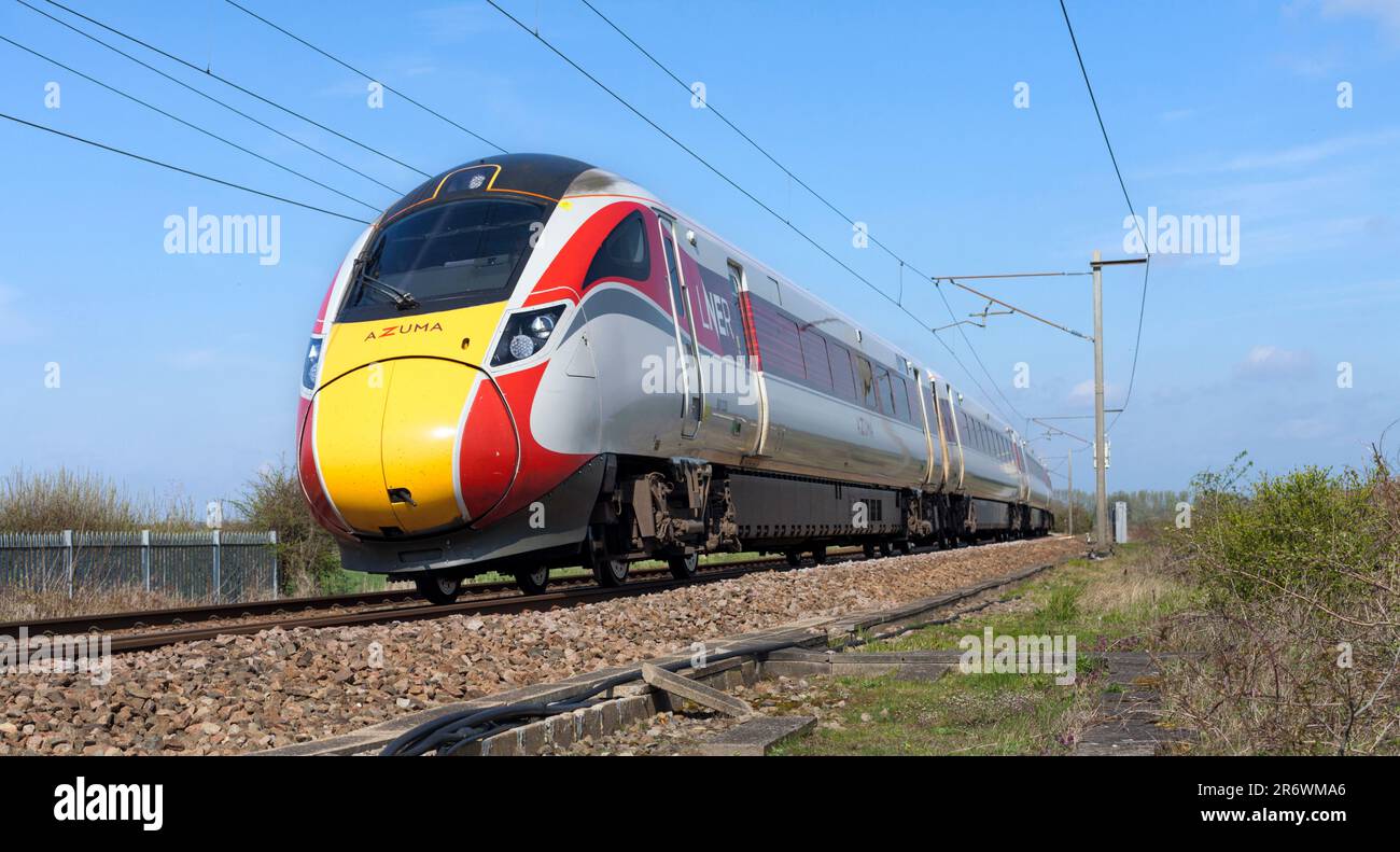 River Idle, Retford London North Eastern railway Hitachi express train ...