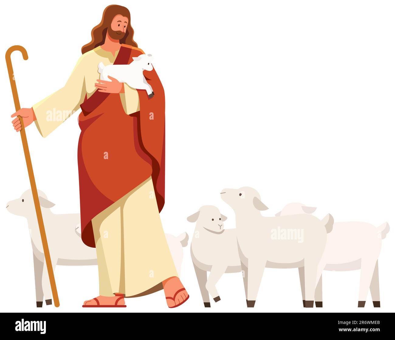 Parable of the good shepherd Stock Vector Images - Alamy