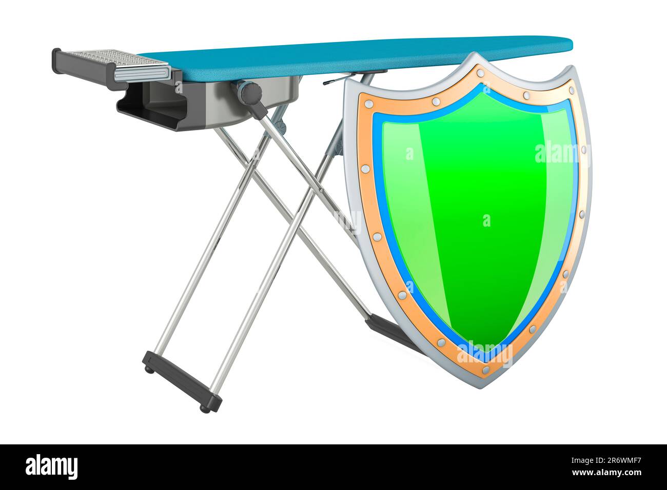Ironing Board with shield, 3D rendering isolated on white background ...
