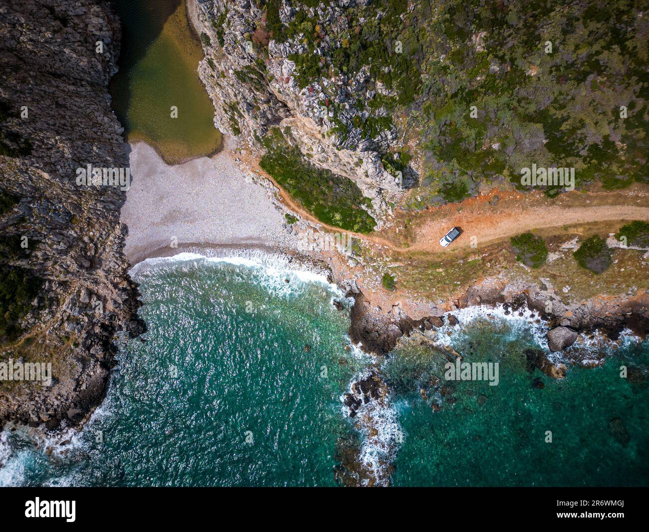 The Greek island of Kythira is where the ocean meets an inland lake ...