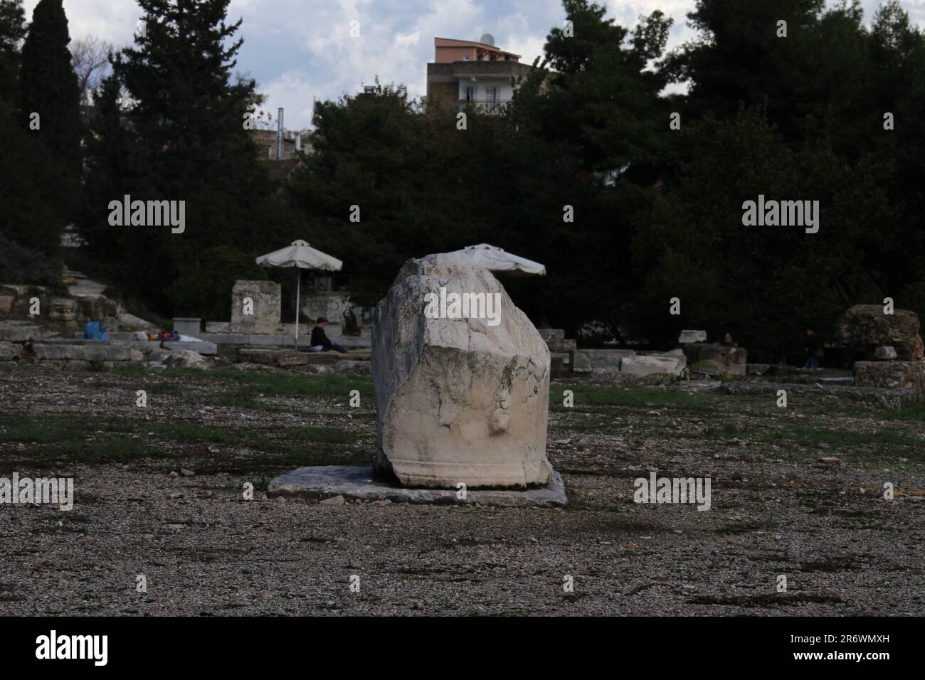 Ruins of Aghora, Athens Greece Stock Photo - Alamy