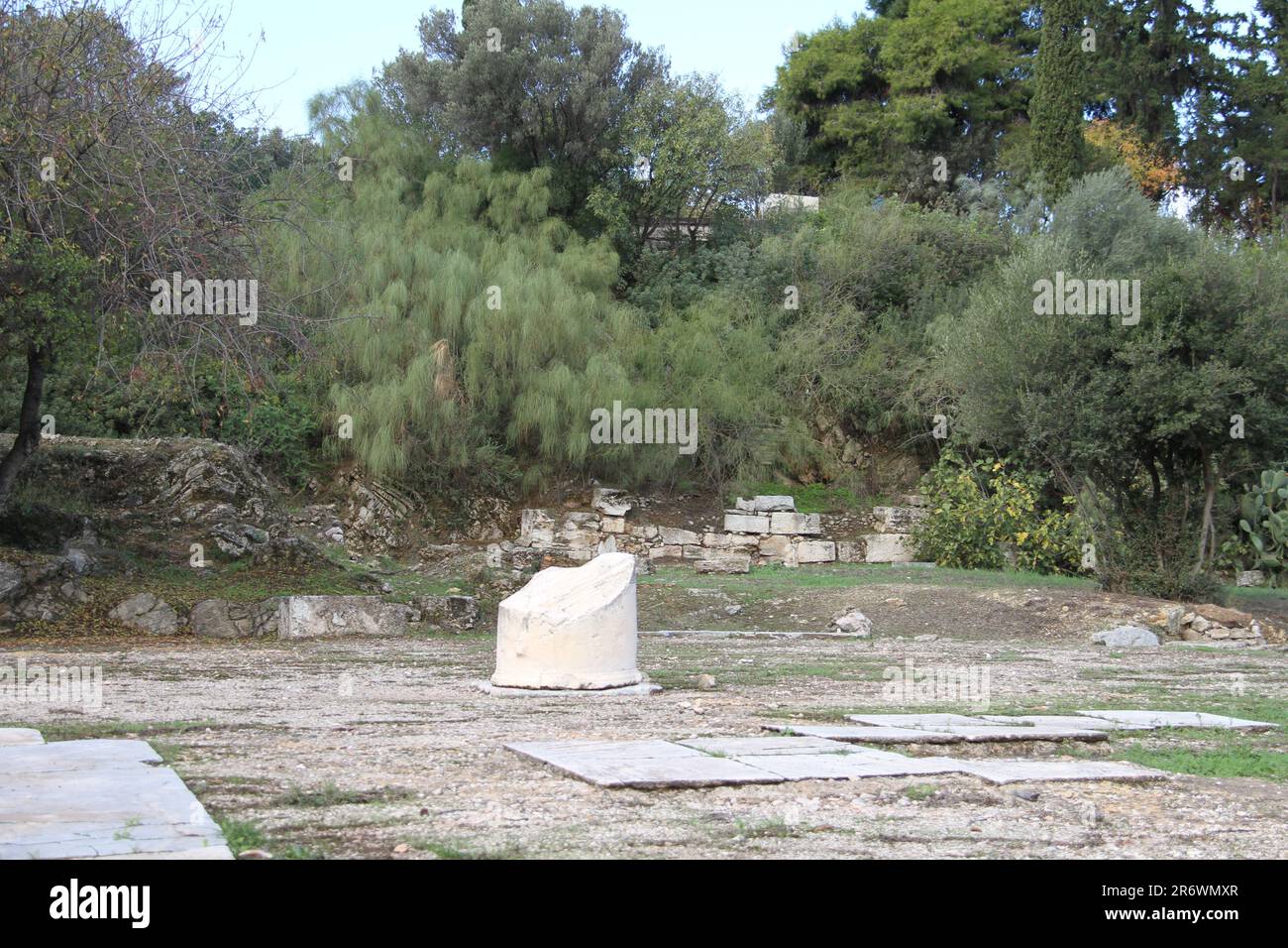 Ruins of Aghora, Athens Greece Stock Photo - Alamy