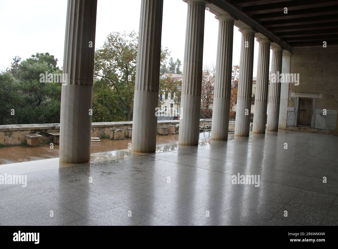 Ruins and temples in Athens Agora Stock Photo - Alamy