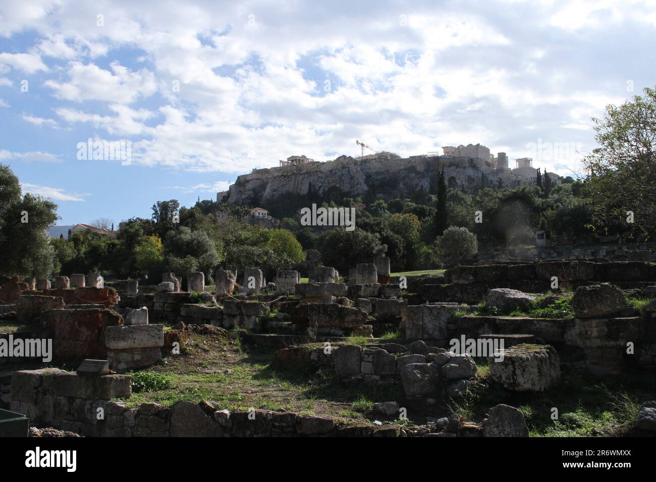 Ruins of Aghora, Athens Greece Stock Photo - Alamy