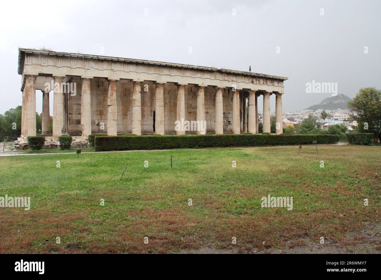 Ruins and temples in Athens Agora Stock Photo - Alamy