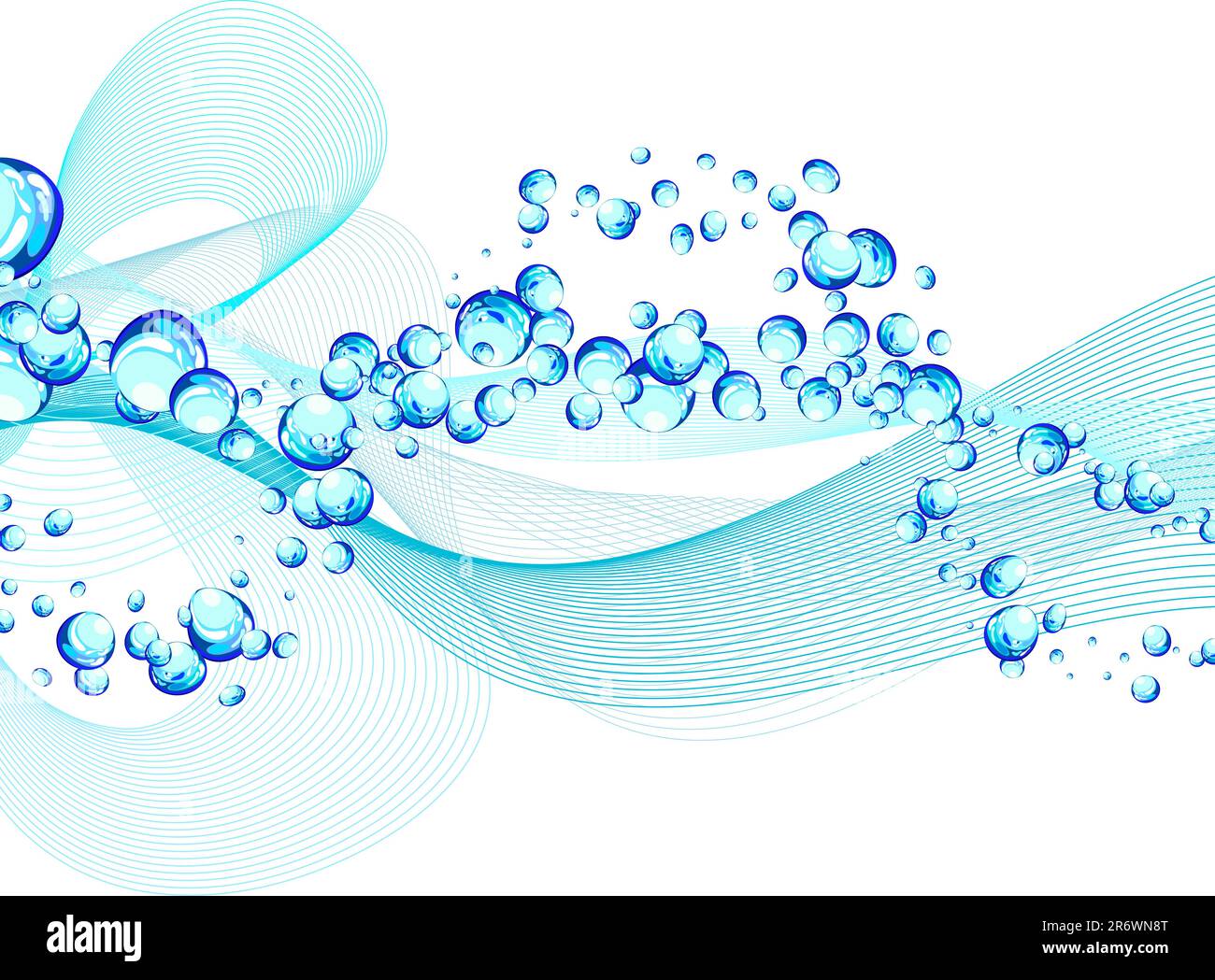 Abstract water vector background with bubbles of air Stock Vector Image ...