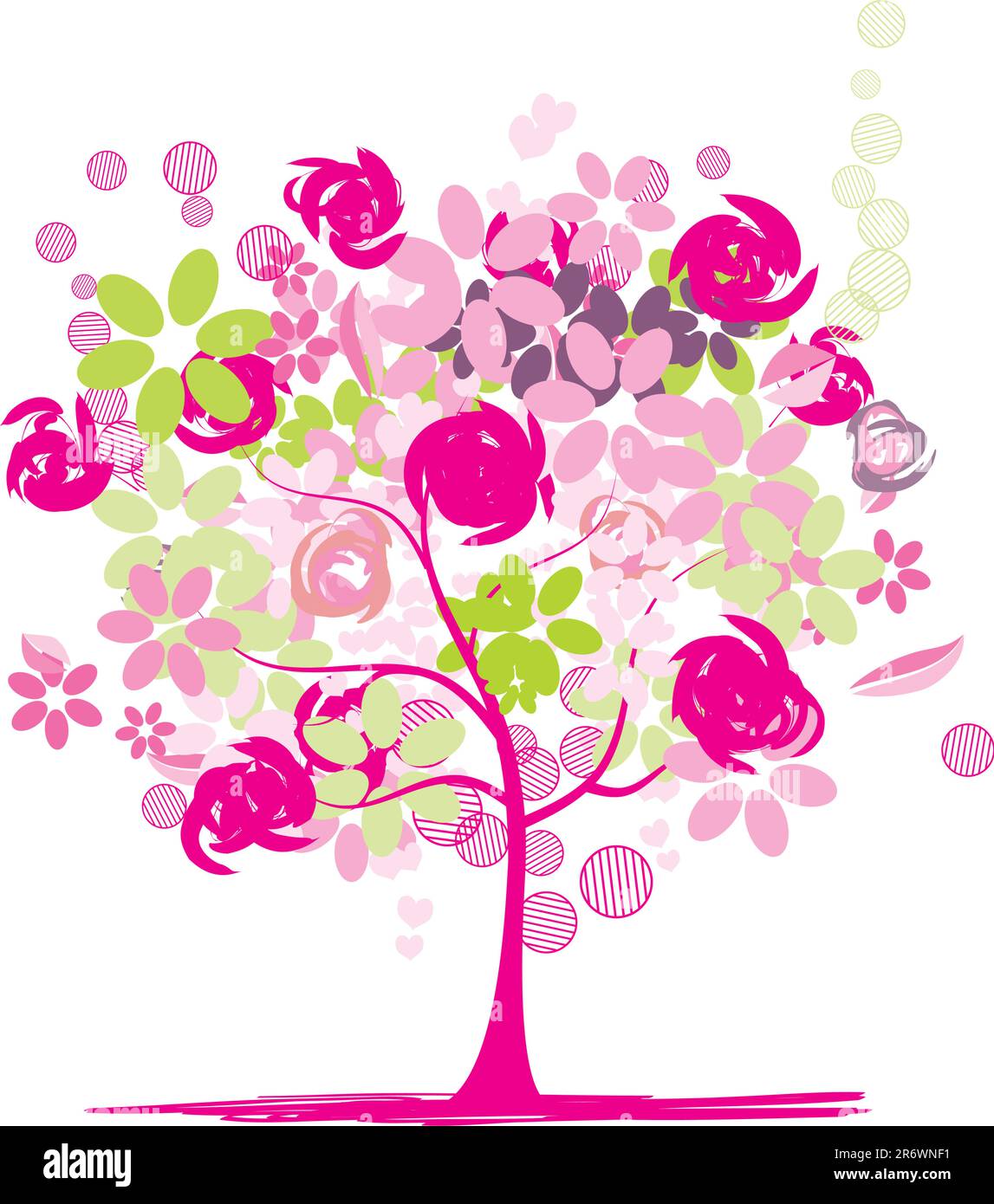 Floral tree beautiful Stock Vector Image & Art - Alamy