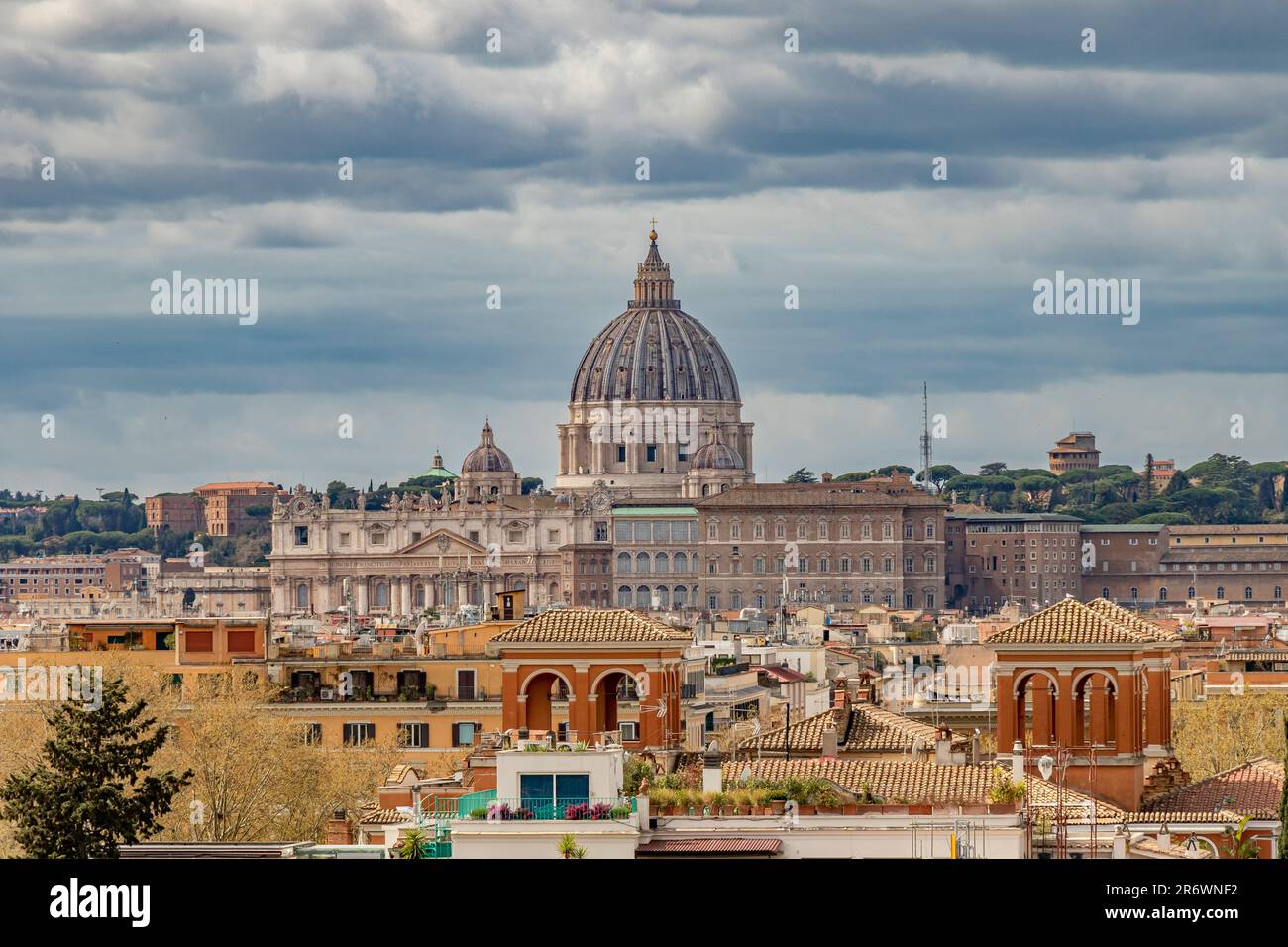 Rome as seen from the dome of st peters basilica hi-res stock photography and images - Alamy