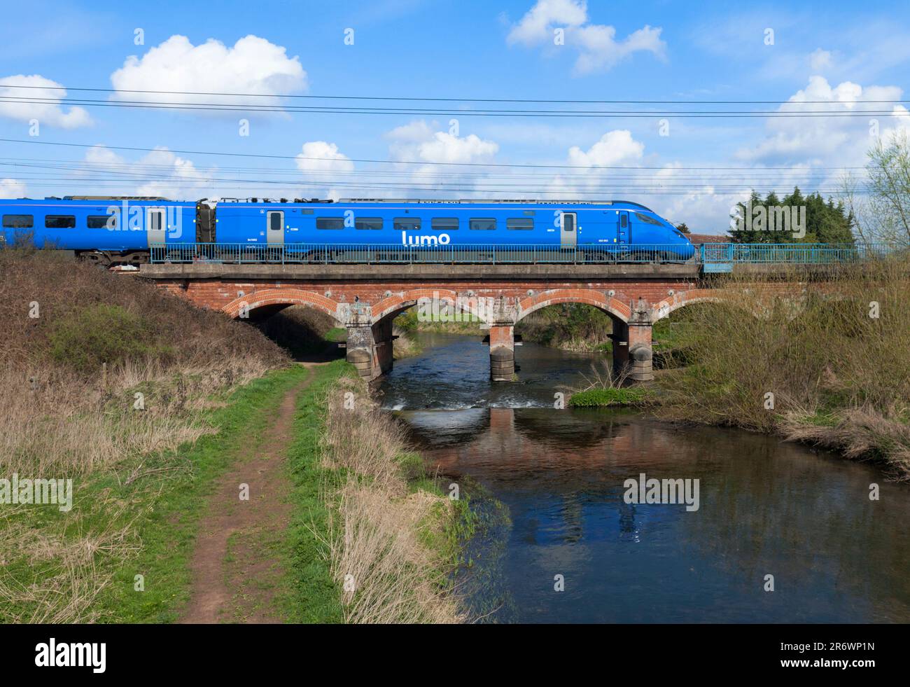 Open access operator Firstgroup Lumo class 803 electric train on the ...