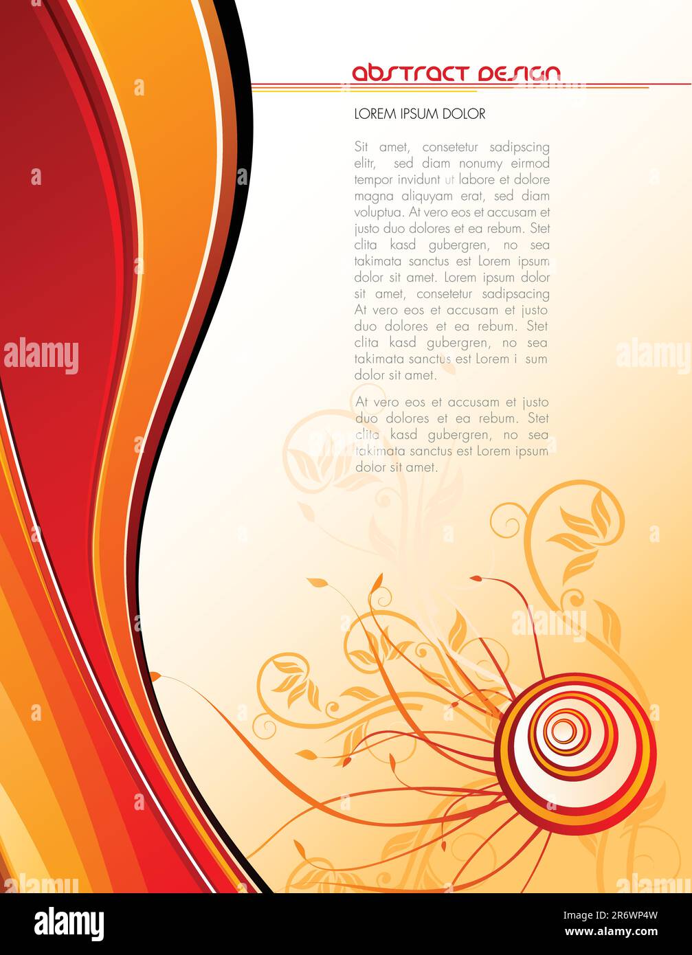 Abstract Floral Vector Design - easy to edit vector EPS file Stock ...