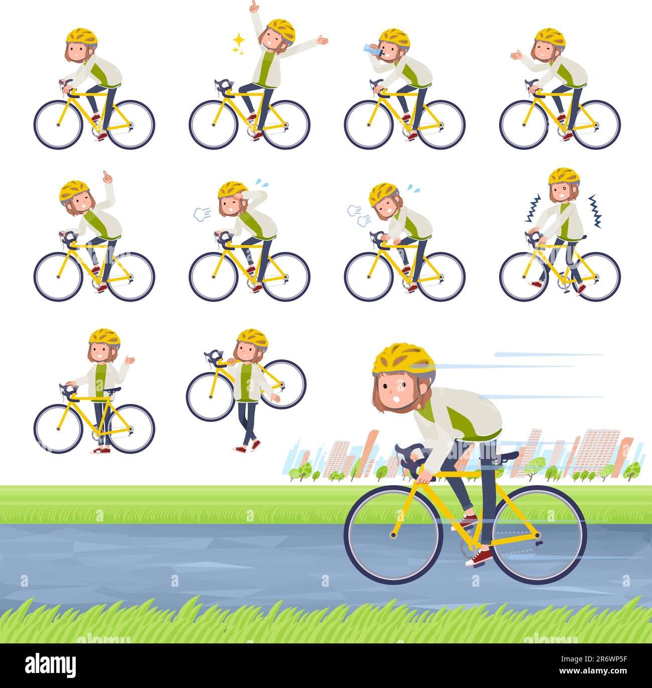 College student bicycle helmet Stock Vector Images - Alamy