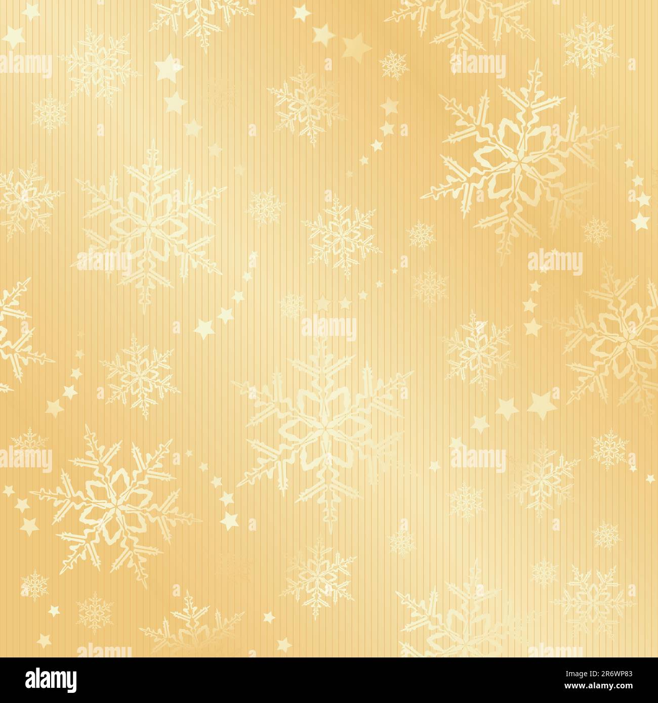 Abstract golden pattern of snow flakes and stars. 5 global color ...
