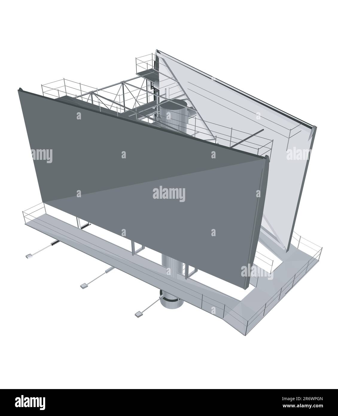 Polygonal big billboard. Mockup for your advertisement and design ...