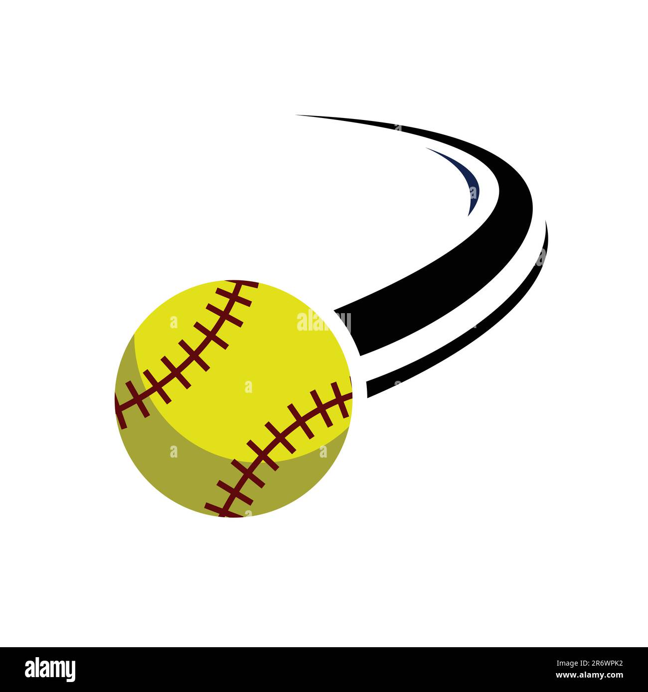 Vector illustrations of Flying Softball Stock Vector Image & Art - Alamy