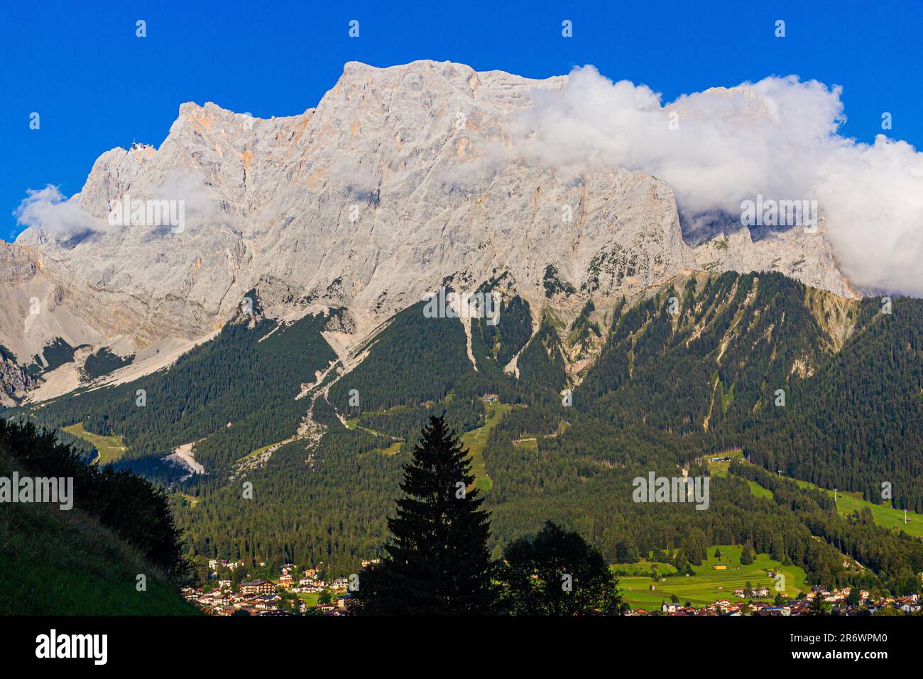Zugspitze massif, the highest mountain of Germany Stock Photo - Alamy