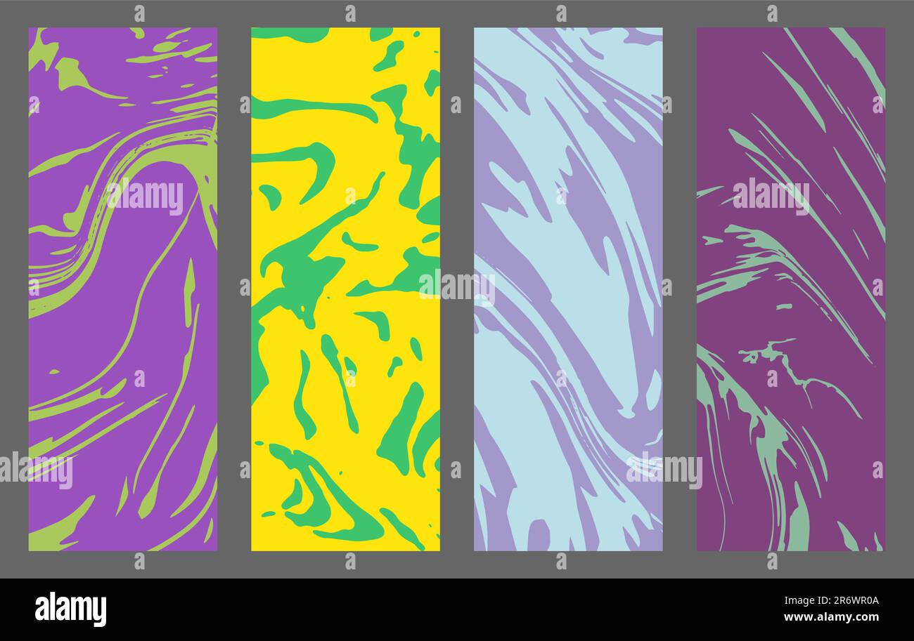 Abstract smooth lines. A set of color compositions for creative ideas ...