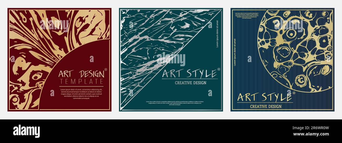 A set of luxury interior design layouts, decorations or backgrounds ...