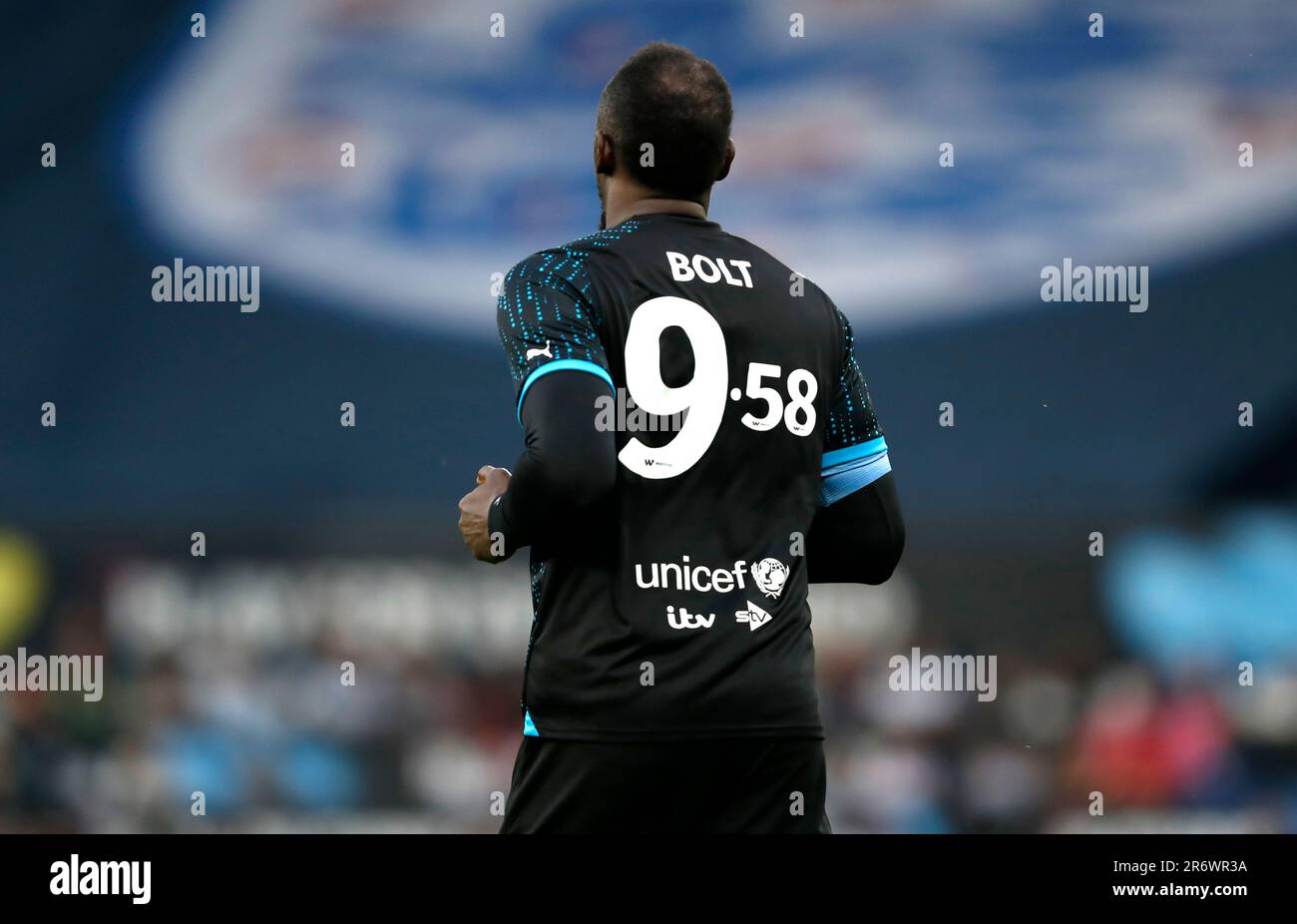 Soccer Aid World XI's Usain Bolt during Soccer Aid for UNICEF 2023 at ...