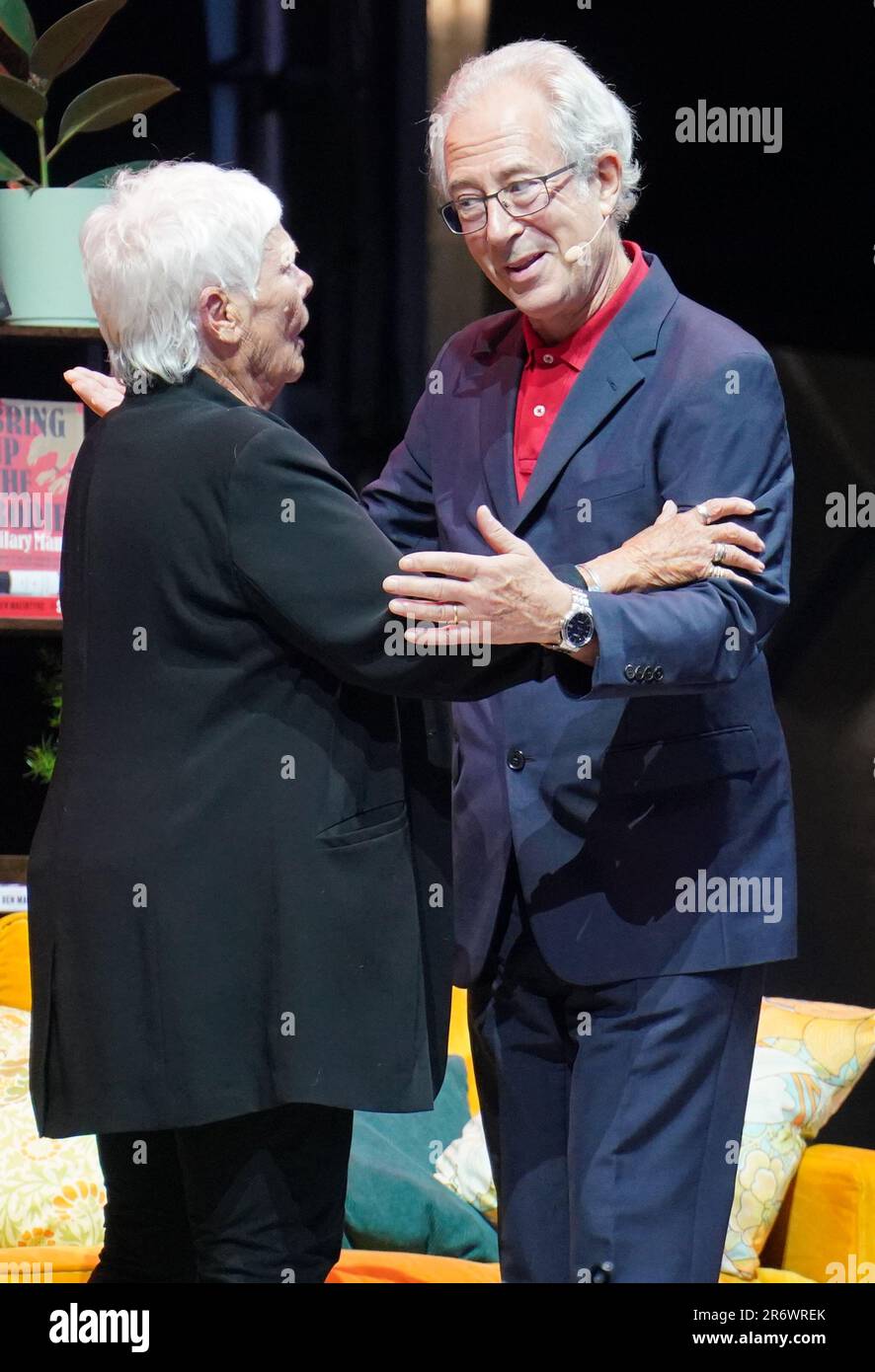 Dame Judi Dench and Ben Elton, during a reception with authors, actors and lovers of literature ...