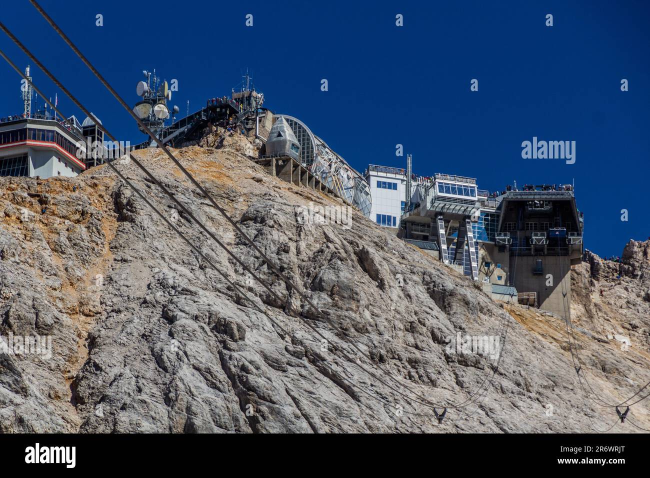 View of Zugspitze mountain platform, Germany Stock Photo - Alamy