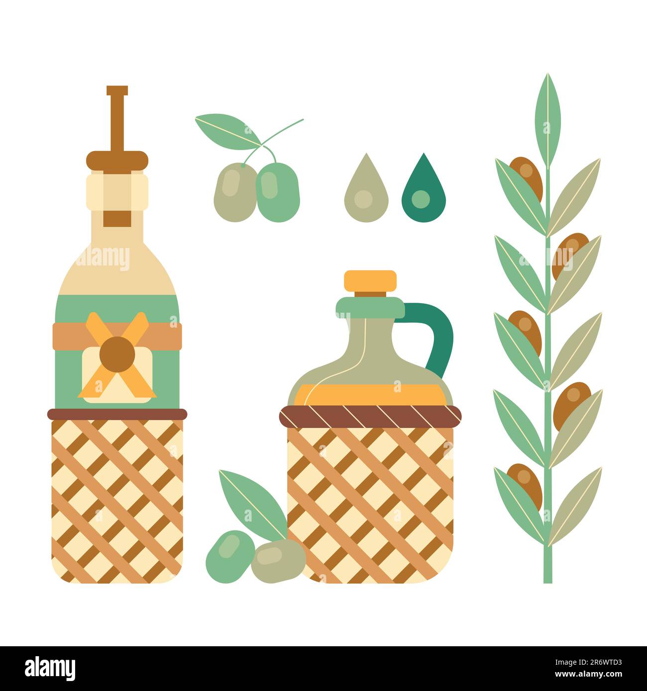 Olives greece bottle Stock Vector Images - Alamy